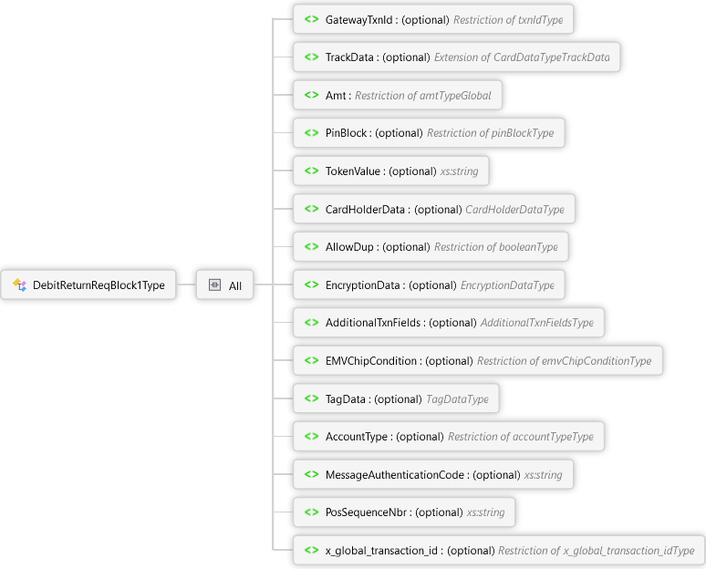 DebitReturnReqBlock1Type Complex Type